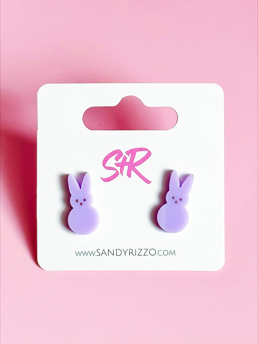 Purple Bunny Stud – Sandy + Rizzo