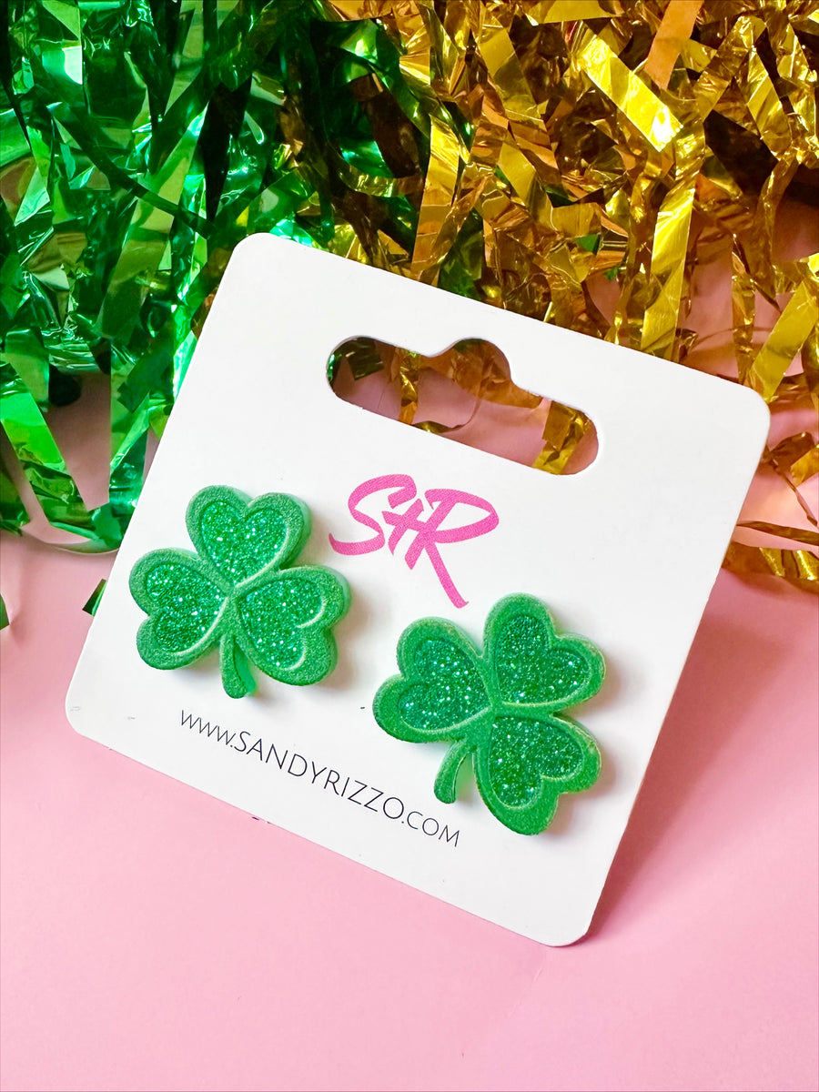 Acrylic Clover Stud – Sandy + Rizzo
