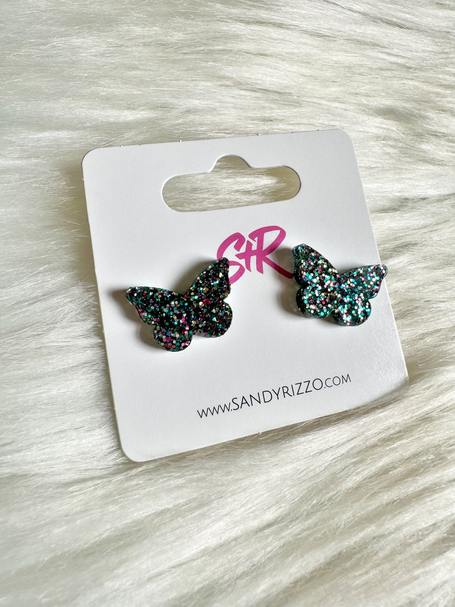 Jewel Tone Butterfly Stud – Sandy + Rizzo