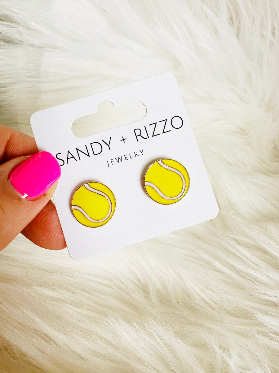 Tennis Ball Studs – Sandy + Rizzo