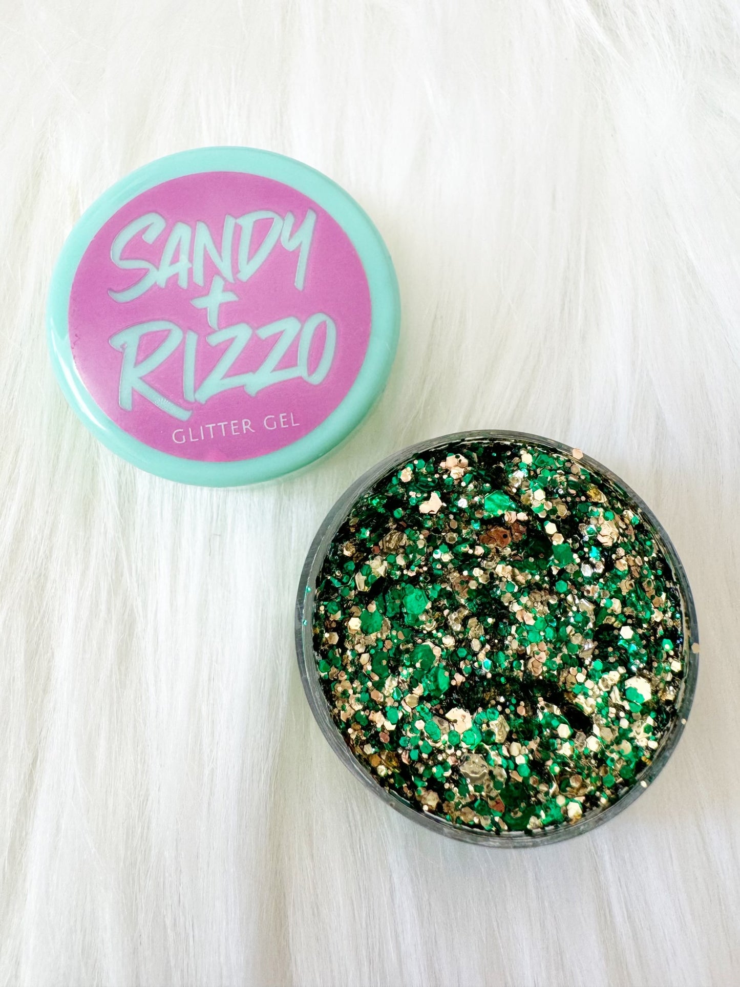 Green and Gold Glitter Gel – Sandy + Rizzo